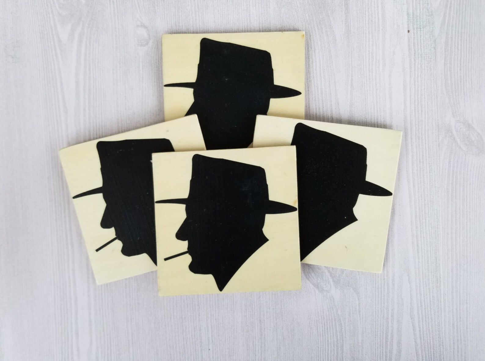 Cowboy Coasters for Drinks Beverage Coaster Custom Coasters Smoking Man ...