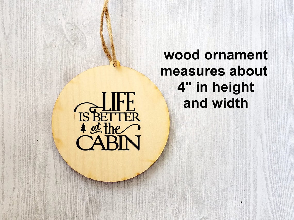 Cabin Ornament Cabin Christmas Ornament Cabin Wood Ornament | Etsy