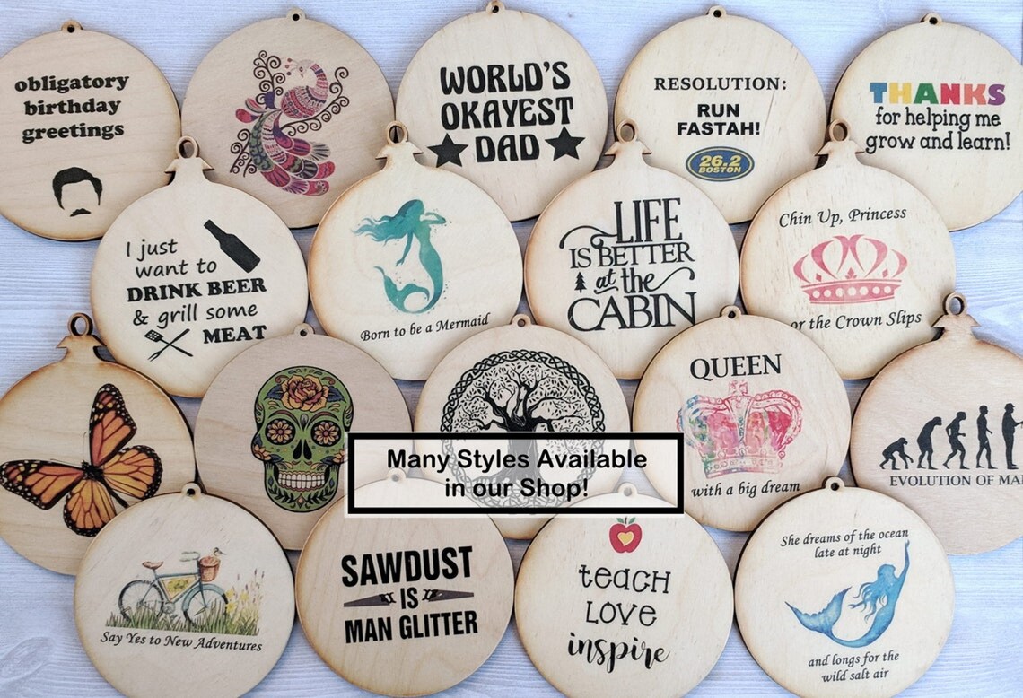 Funny Ornaments Ho Cubed Math Teacher Santa Wood Ornament | Etsy