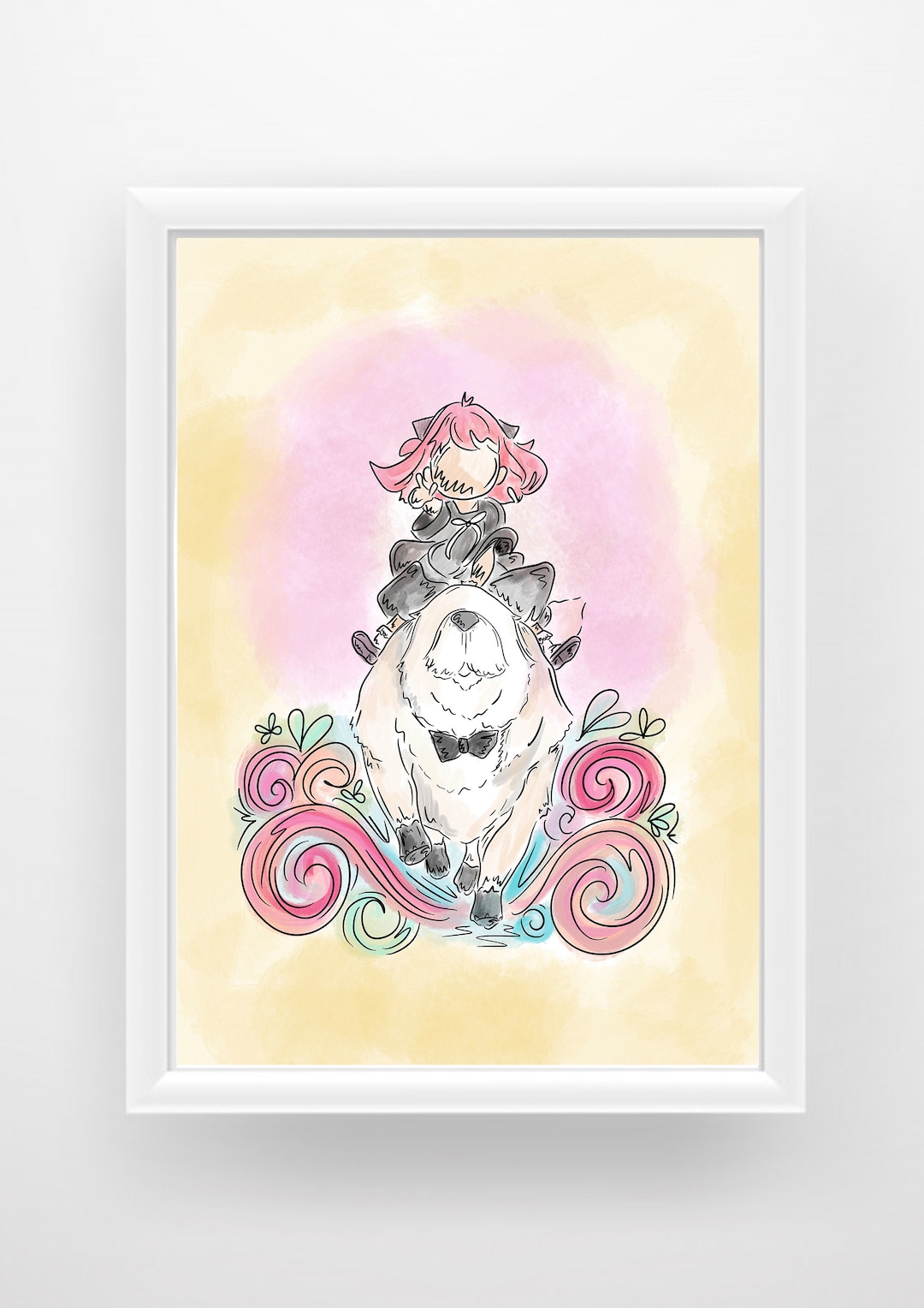 Anya Bond Spy X Family Anime Cute Inspired Water Colour Artist A4/a5 ...