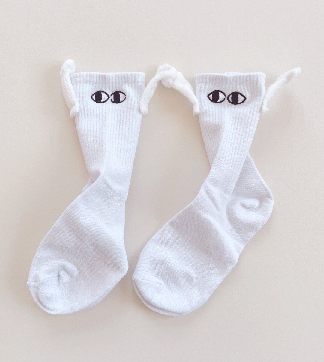 Unisex Hold Hands Magnetic White Novelty Couples Socks Cute - Etsy UK