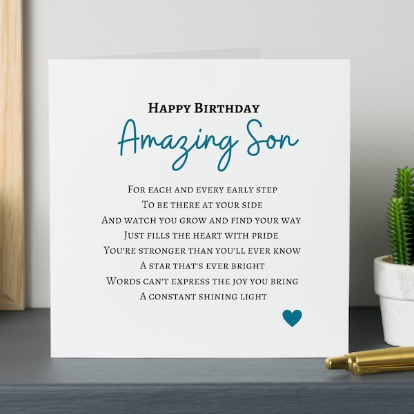 Son 40th Birthday Card - Etsy UK