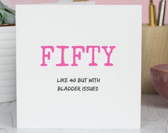 Rude 50th Birthday Card | Etsy UK