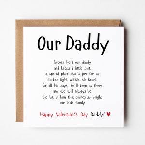 My Daddy Valentine Daddy Valentines Card for Daddy Daddy Valentine ...