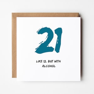 Funny 21st Birthday Card, Happy 21st Birthday, Twenty First, Birthday ...
