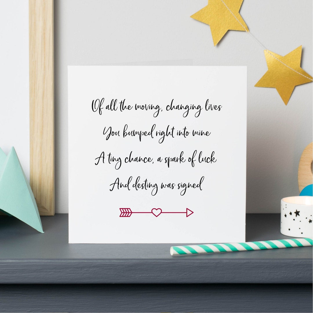 My Destiny Romantic Anniversary, Birthday Card - Etsy