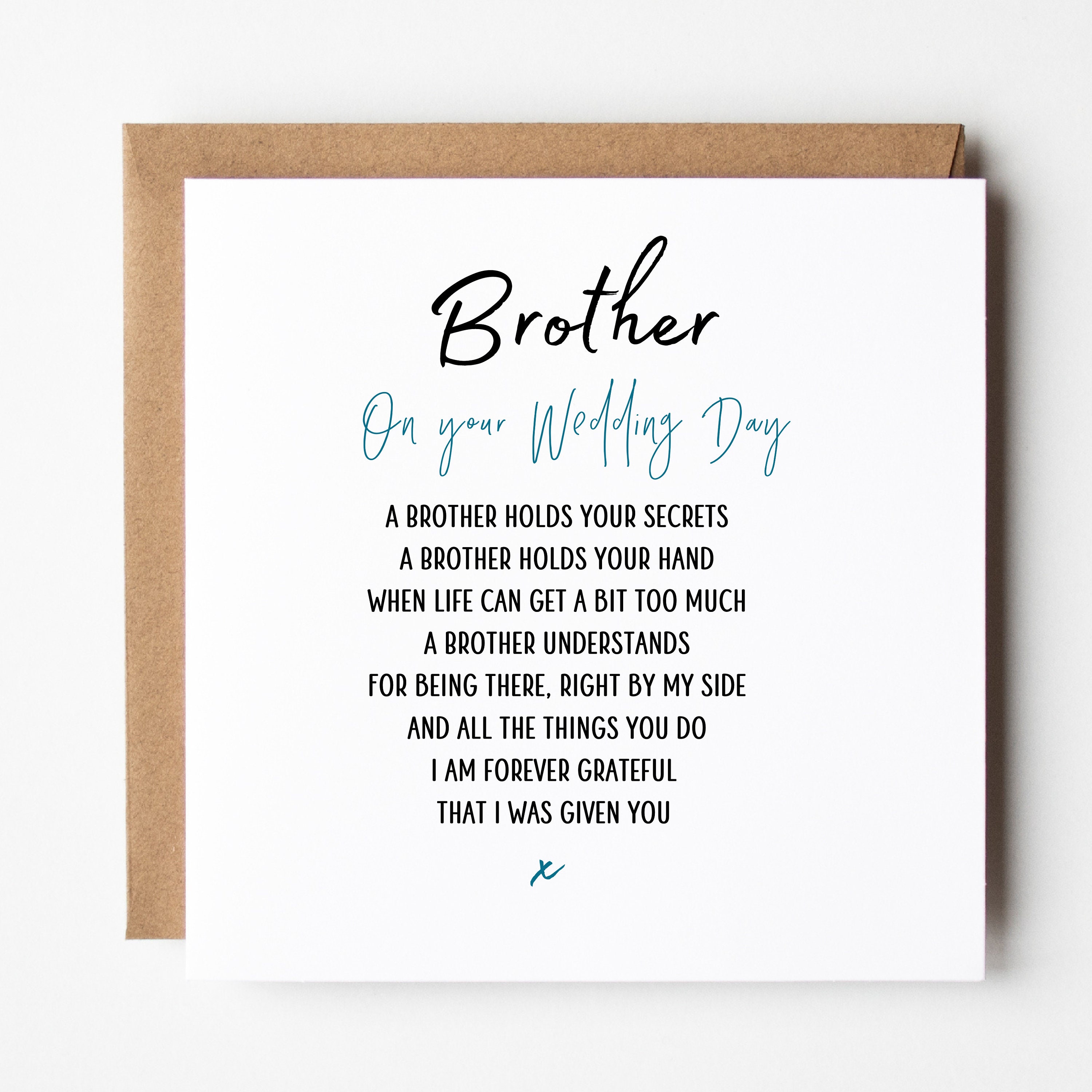 What to write in a wedding card to your brother | Honestweddingadvice.com