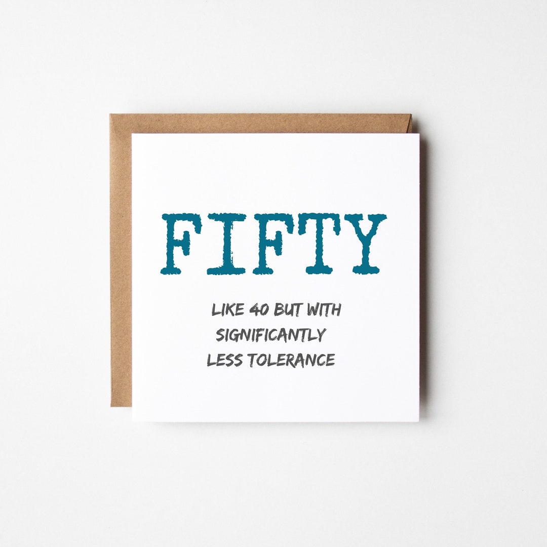 Funny 50th Card for Him, 50th Birthday Card, Happy 50th Birthday, Fifty ...