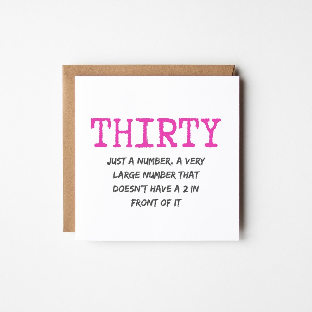 Rude 30th Birthday Card, for Her. Happy 30th Birthday Cards, Add a ...
