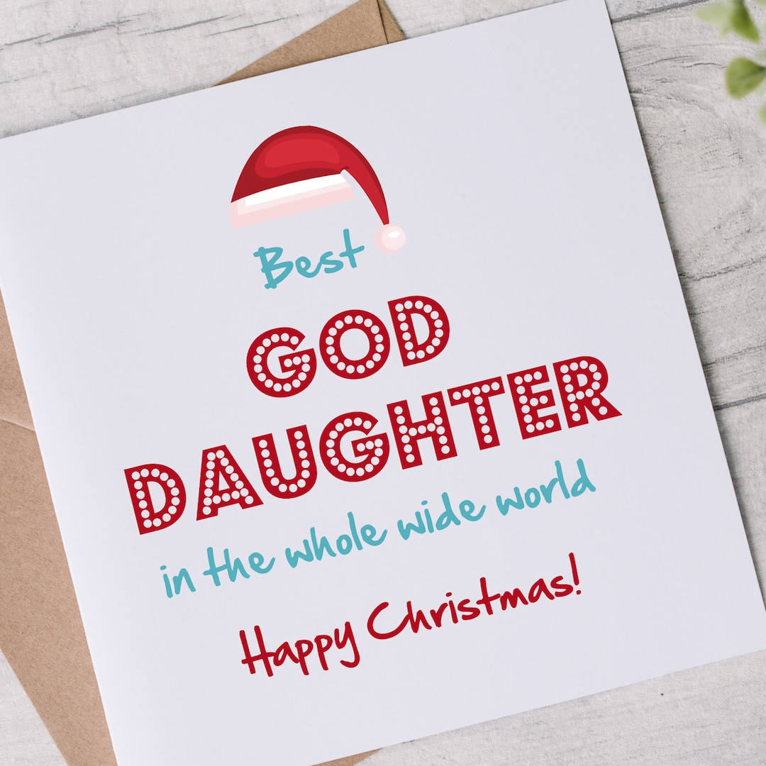 Goddaughter Christmas Card for Goddaughter Xmas Cards - Etsy UK