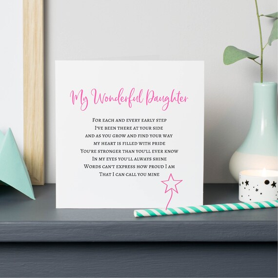 My Daughter Card Daughter Birthday Cards | Etsy