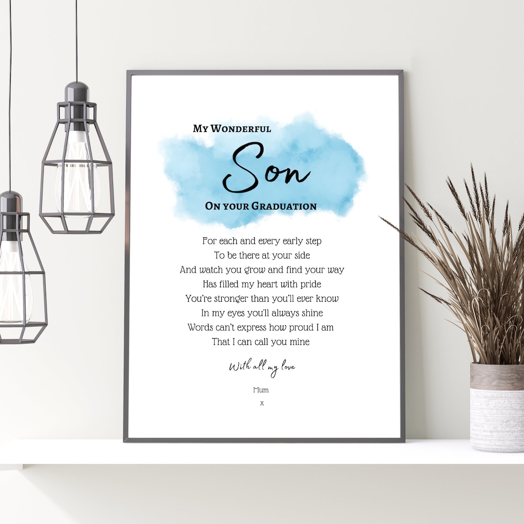 My Son Graduation Gifts, 2023 Graduation Card, Personalised Graduation ...