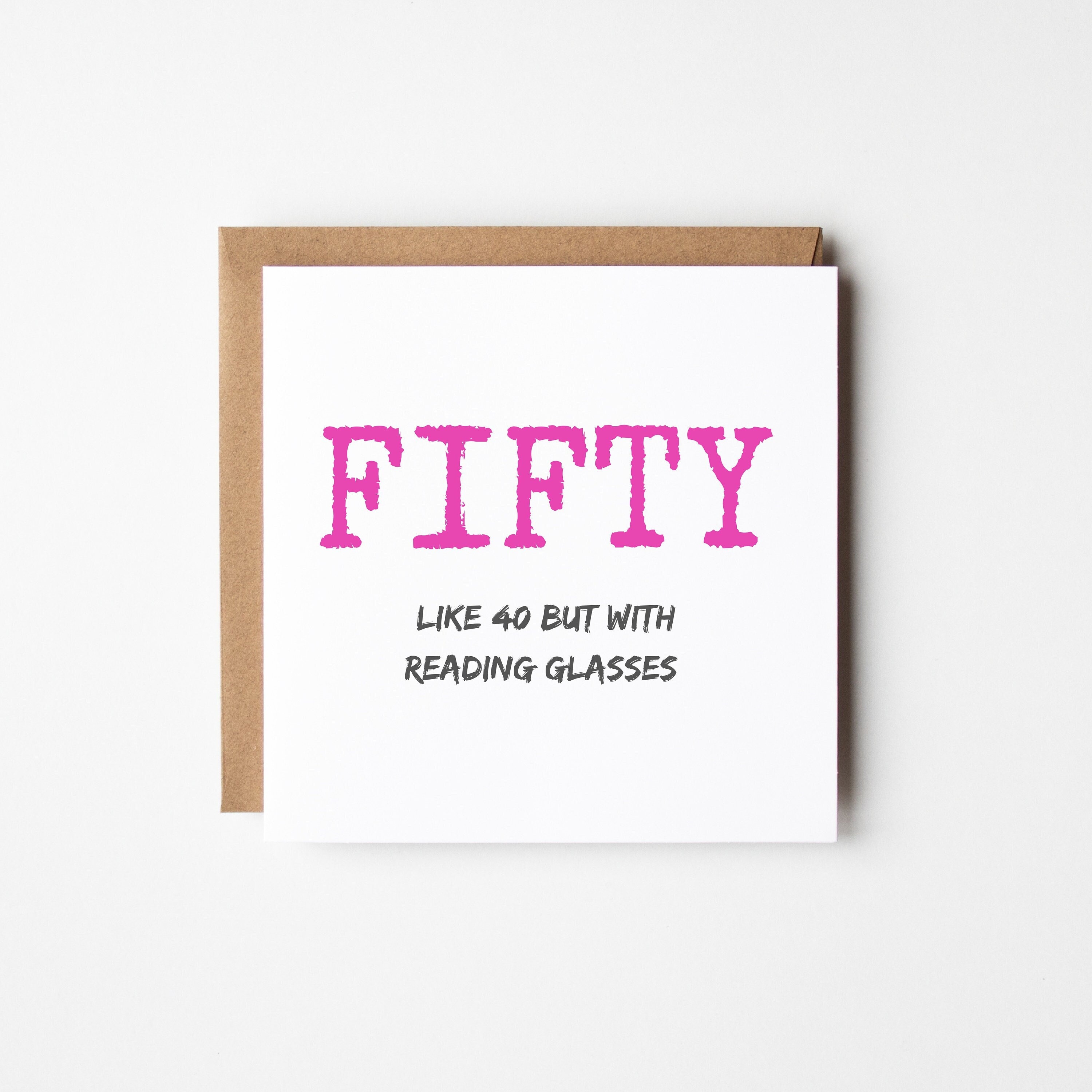 Funny 50th Card 50th Birthday Card for Her Birthday for - Etsy