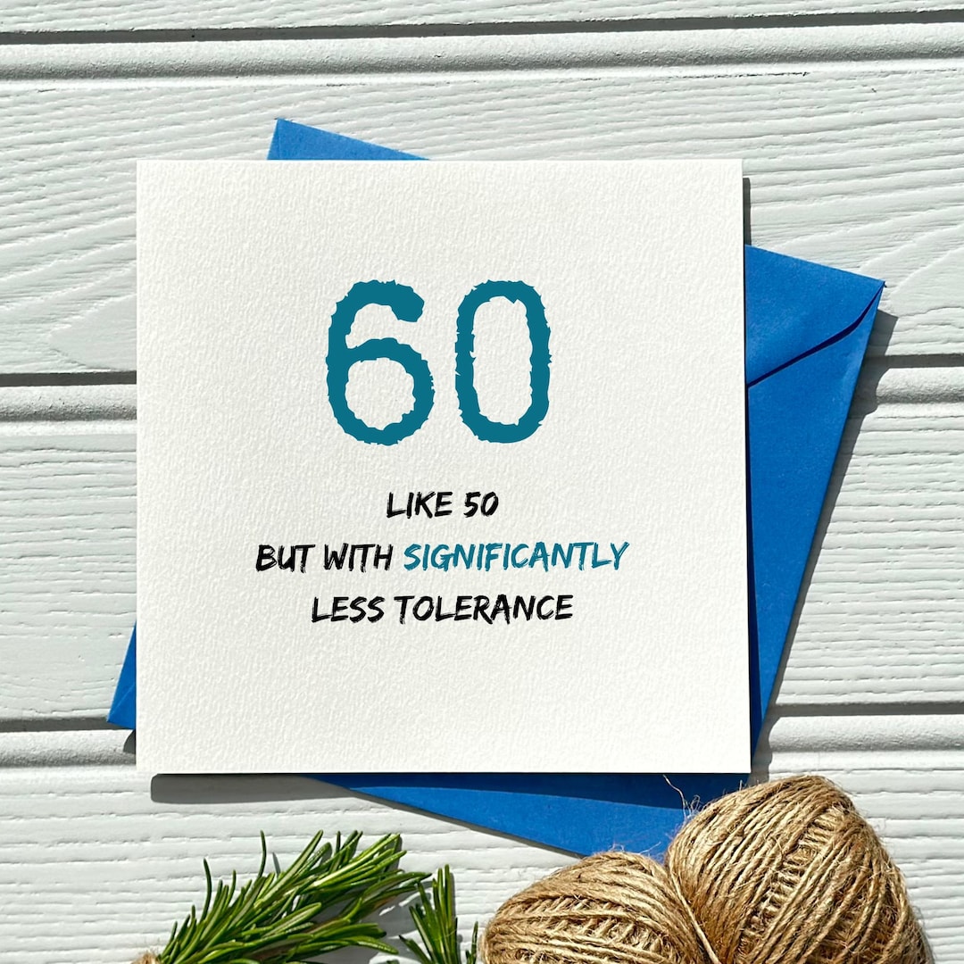 Funny 60th Birthday Card for Him: Sixty - Etsy