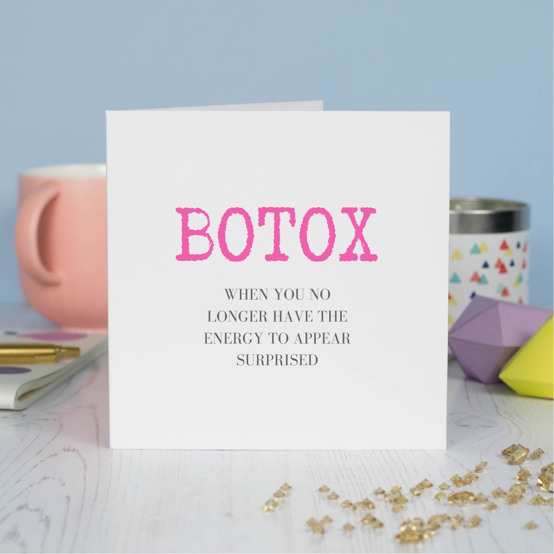Botox | Funny Birthday Card for Her | Shmuncki - Etsy UK