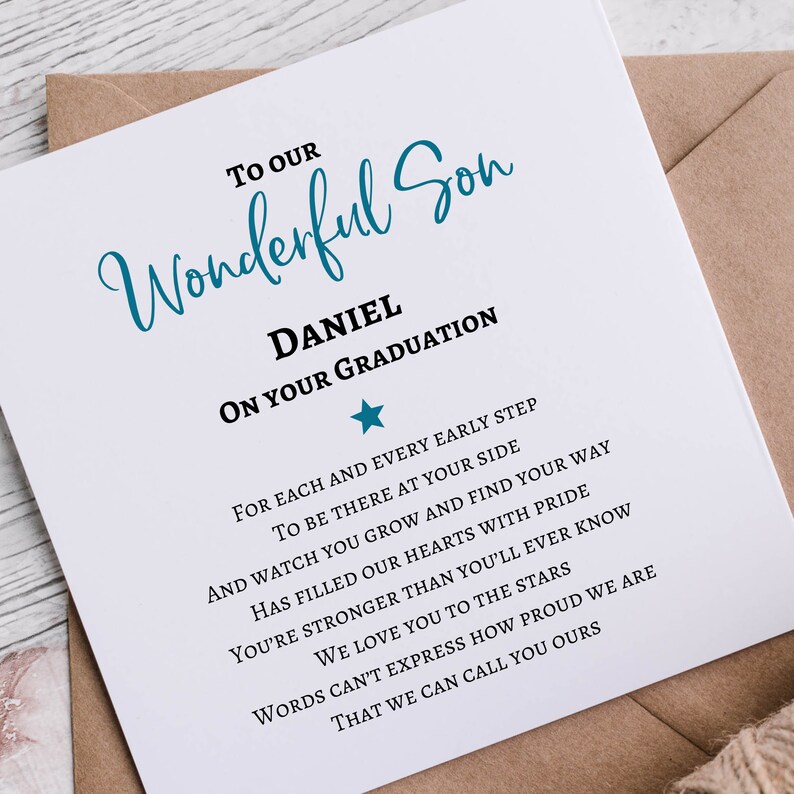 2023 Graduate Card for Son University Graduation Cards Son - Etsy