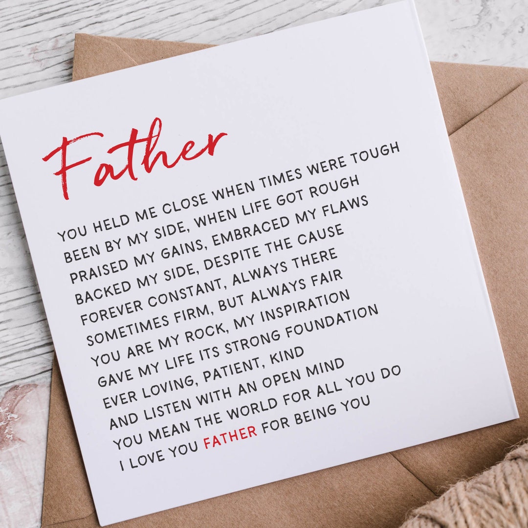 Wonderful Father Poem | Father Card, Fathers Day Card, Birthday Cards ...
