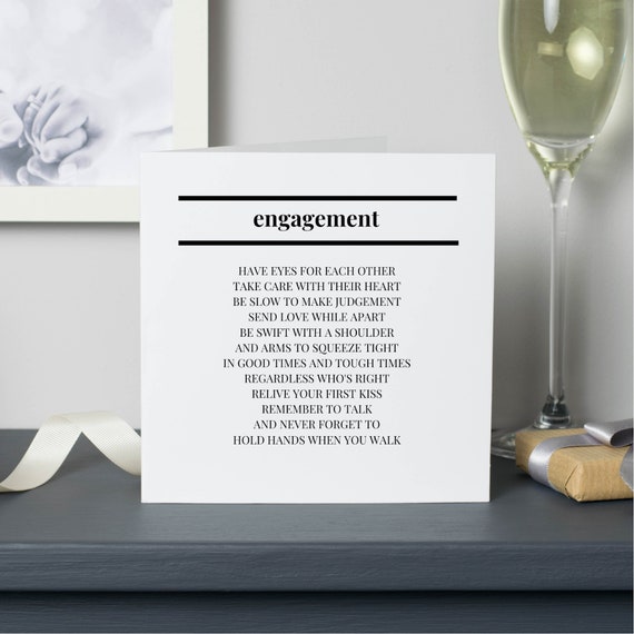 Engagement Poem card For Couples By Shmuncki | Etsy