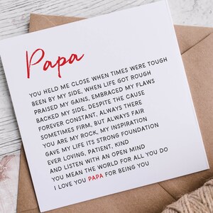 Wonderful Papa Card | Fathers Day Card | for Papa - Etsy