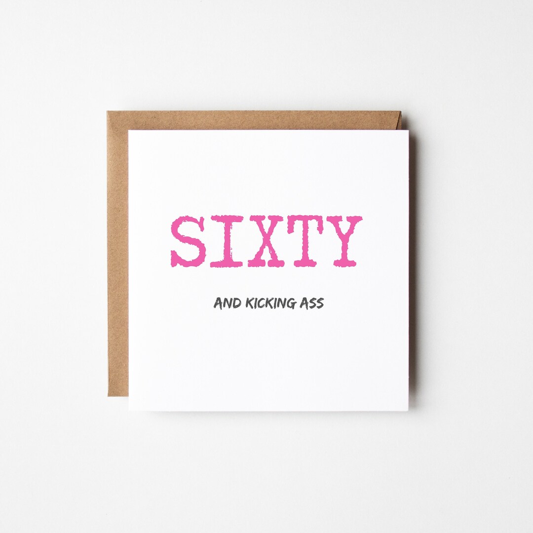 60th Birthday Card for Her, Funny 60th Card, Happy 60th Birthday Card ...