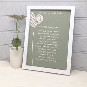 Engagement Poem Card | for Couples | by Shmuncki - Etsy UK
