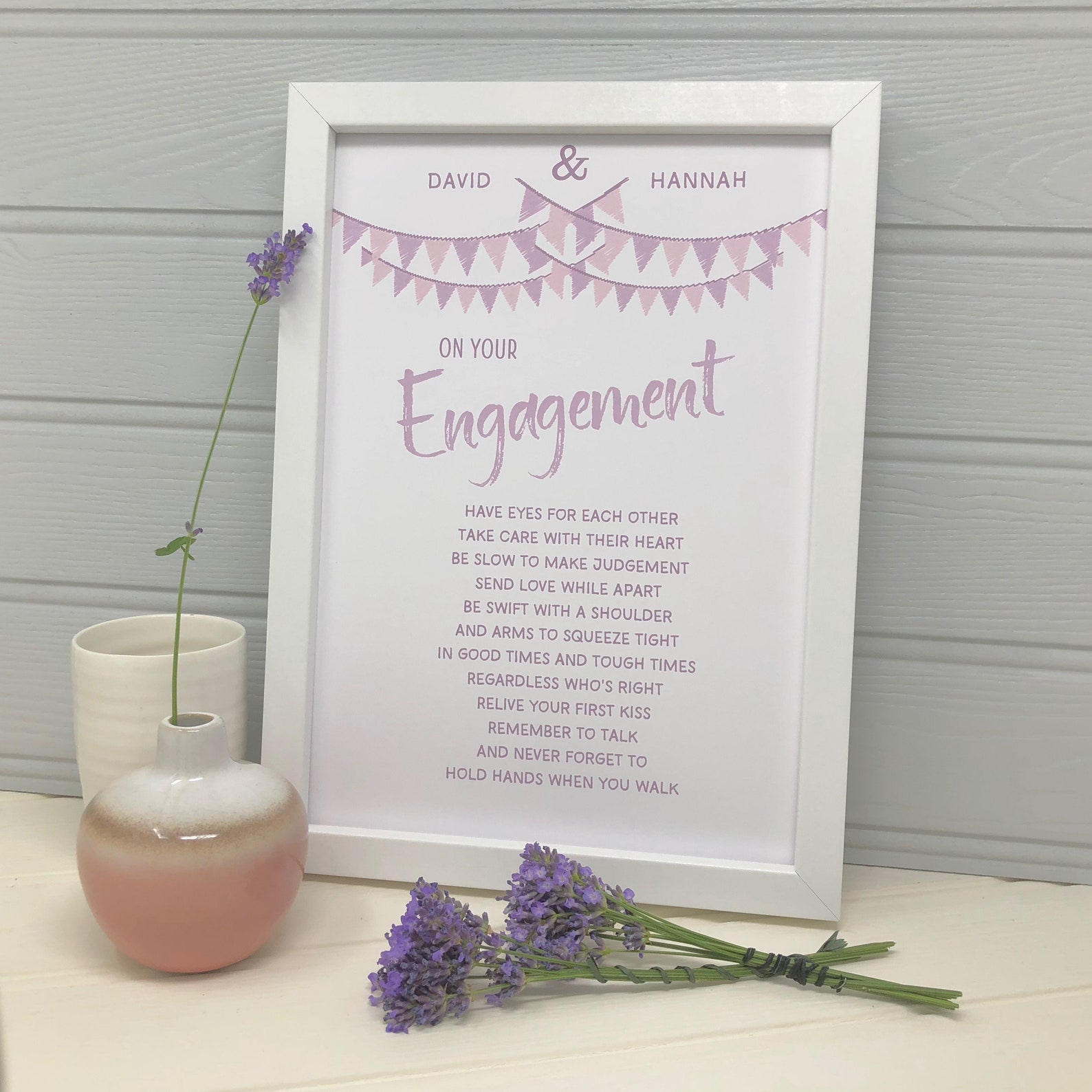Engaged Poem Engagement Card for Couple Shmuncki - Etsy UK