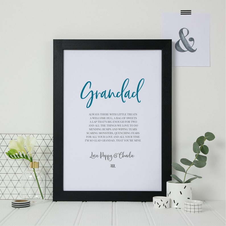 Grandad Poem Grandad Fathers Day Birthday Card Etsy Uk