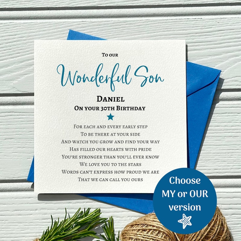 30th Personalised Poem - Etsy UK