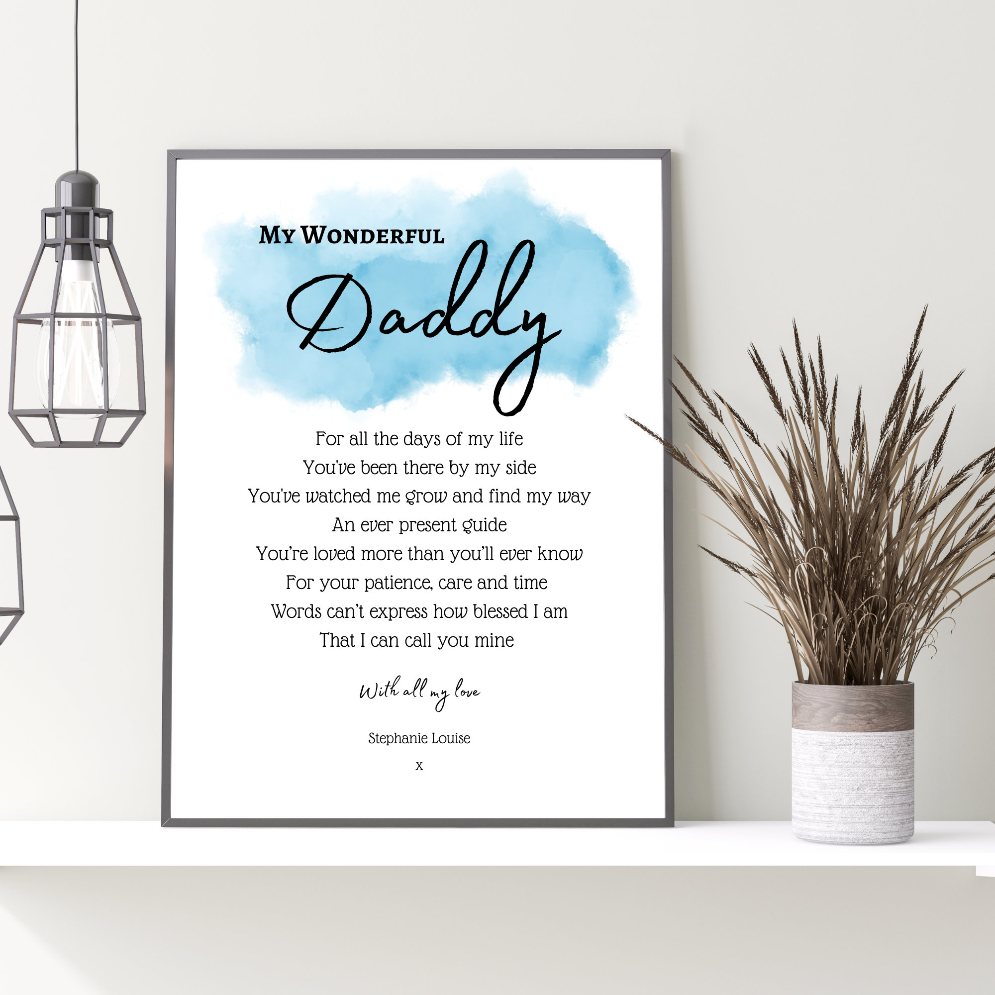 Special Daddy Poem Print Fathers Day Birthday Gift - Etsy UK