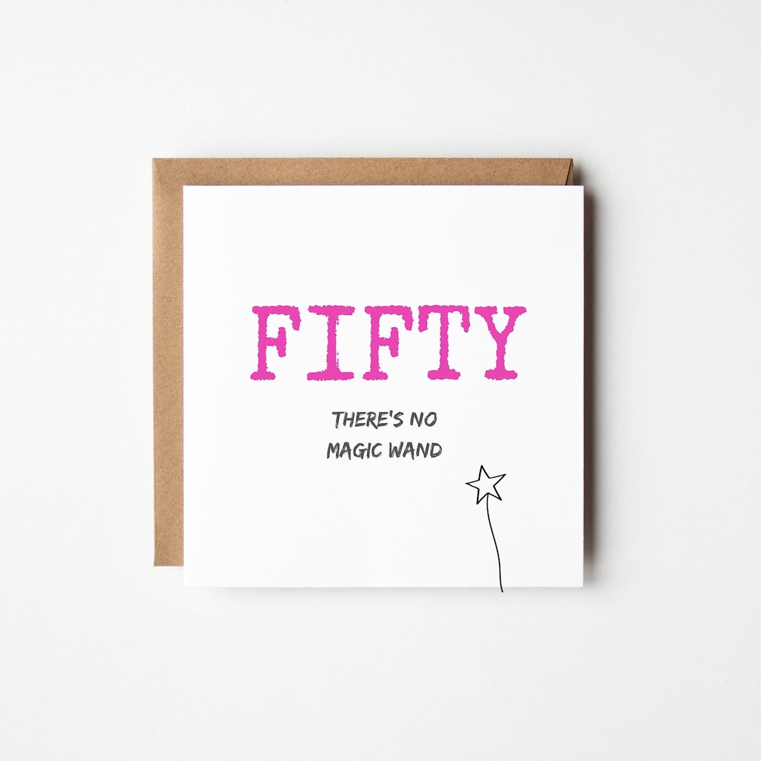 Rude 50th Birthday Card, For her, Happy 50th Birthday, 50 cards, For ...