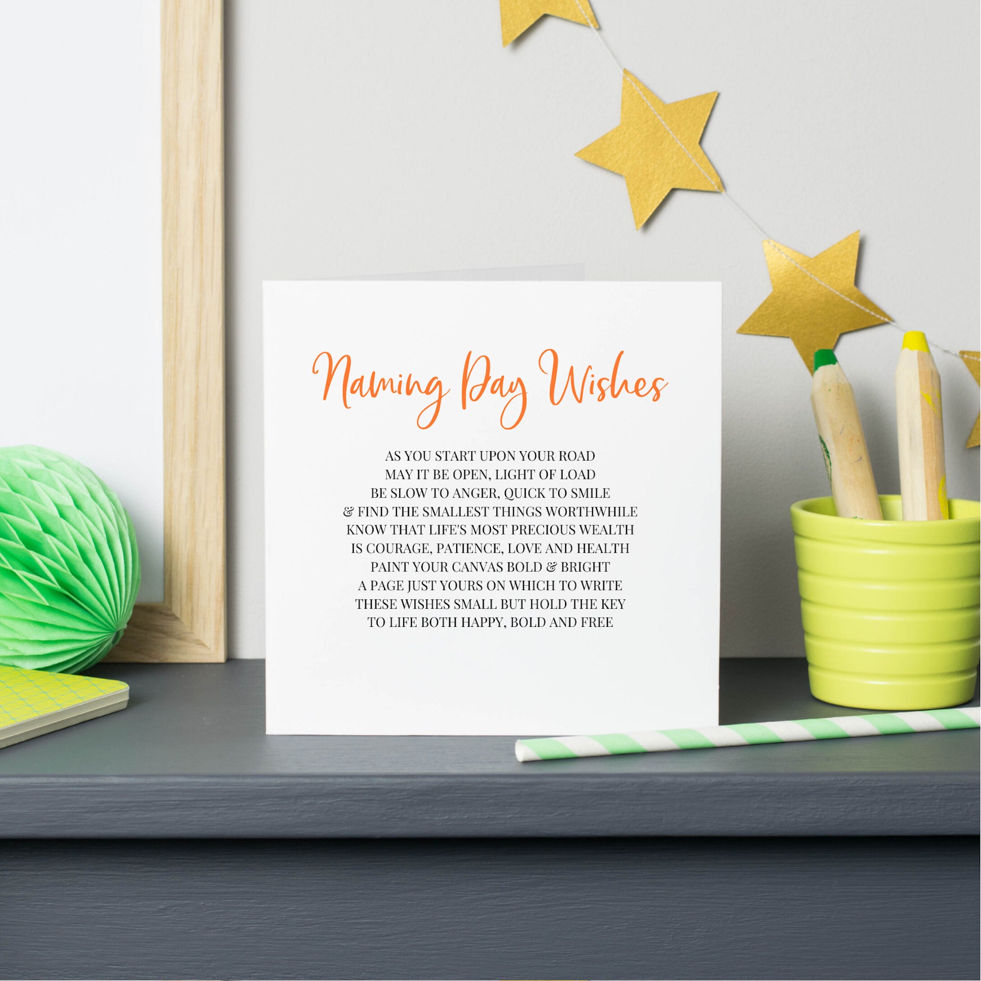 Naming Day Poem Card Naming Day Card Shmuncki - Etsy UK