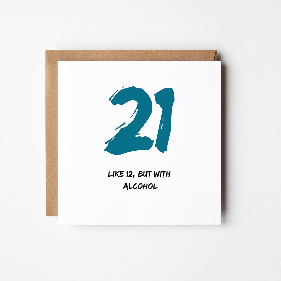 Funny 21st Birthday Card, Happy 21st Birthday, Twenty First, Birthday ...