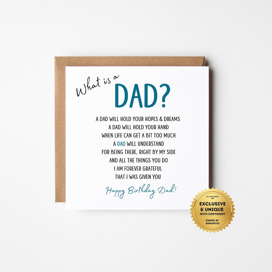 Dad Birthday Card Personalised Card for Dad Happy Birthday - Etsy