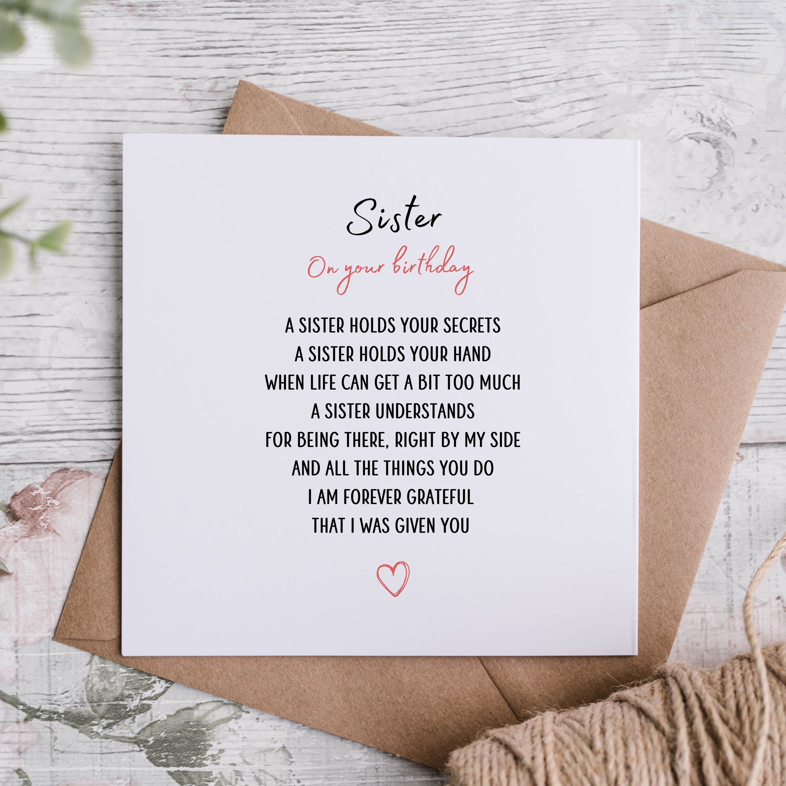 Happy Birthday Poem Sister