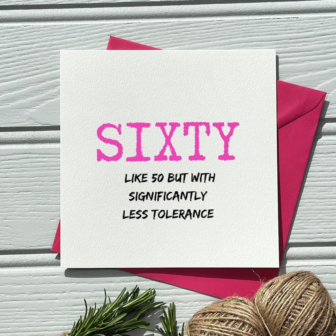 60th Birthday Card for Her: Funny Sixty Card - Etsy