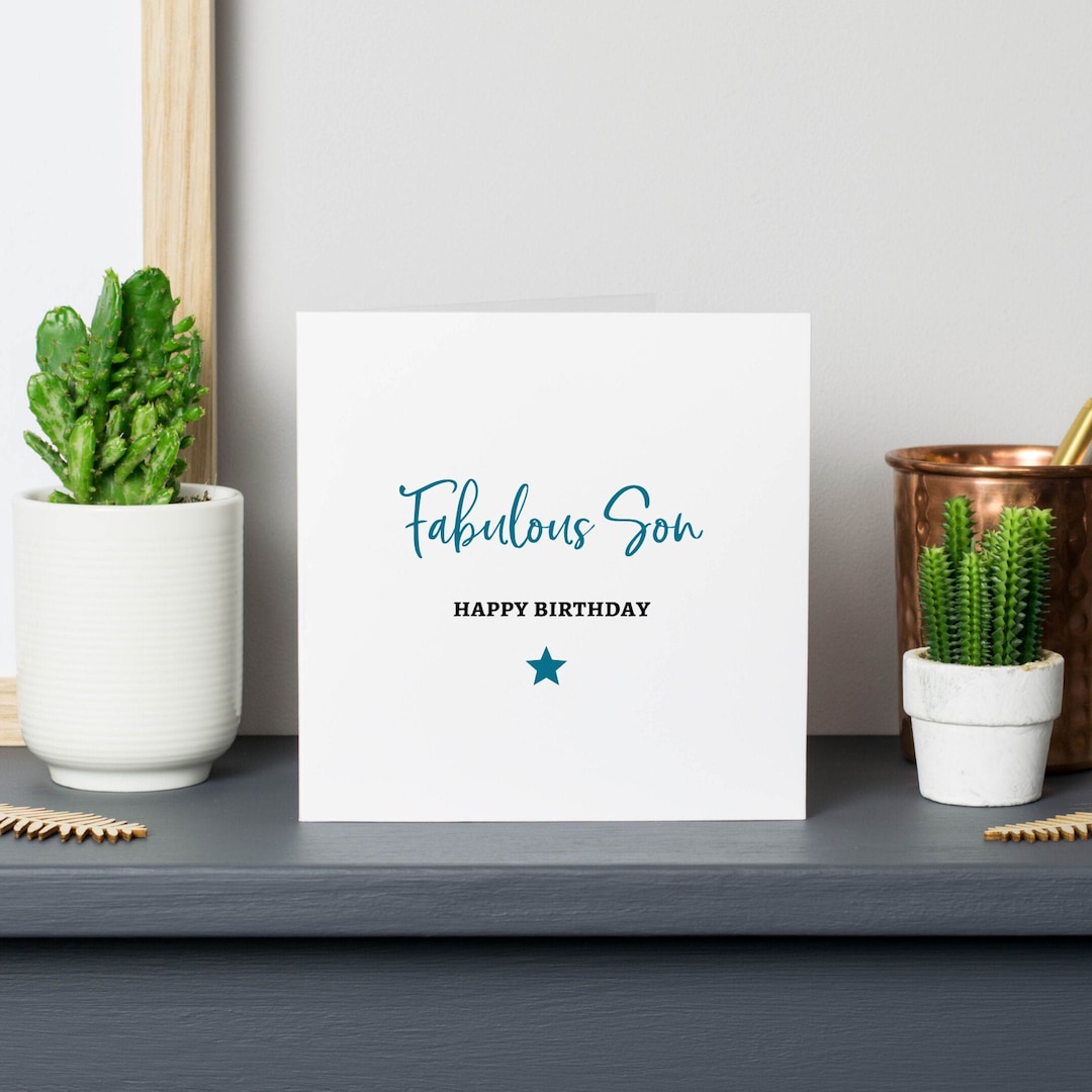 Personalised Son Birthday Card | Son Cards | Any Age Added | Shmuncki ...