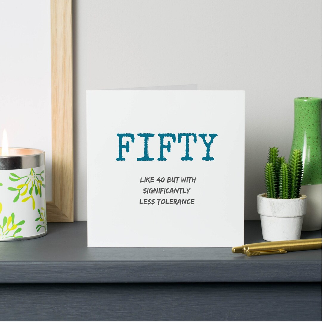 Funny 50th Birthday Card, for Him, Happy 50th Birthday, Card for Men ...