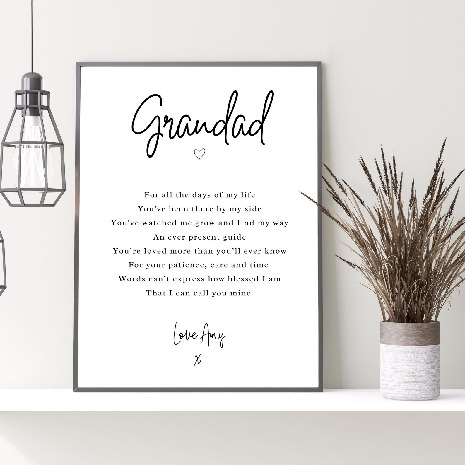 Unframed Personalised Grandpa Poem Print Grandpa Gifts - Etsy