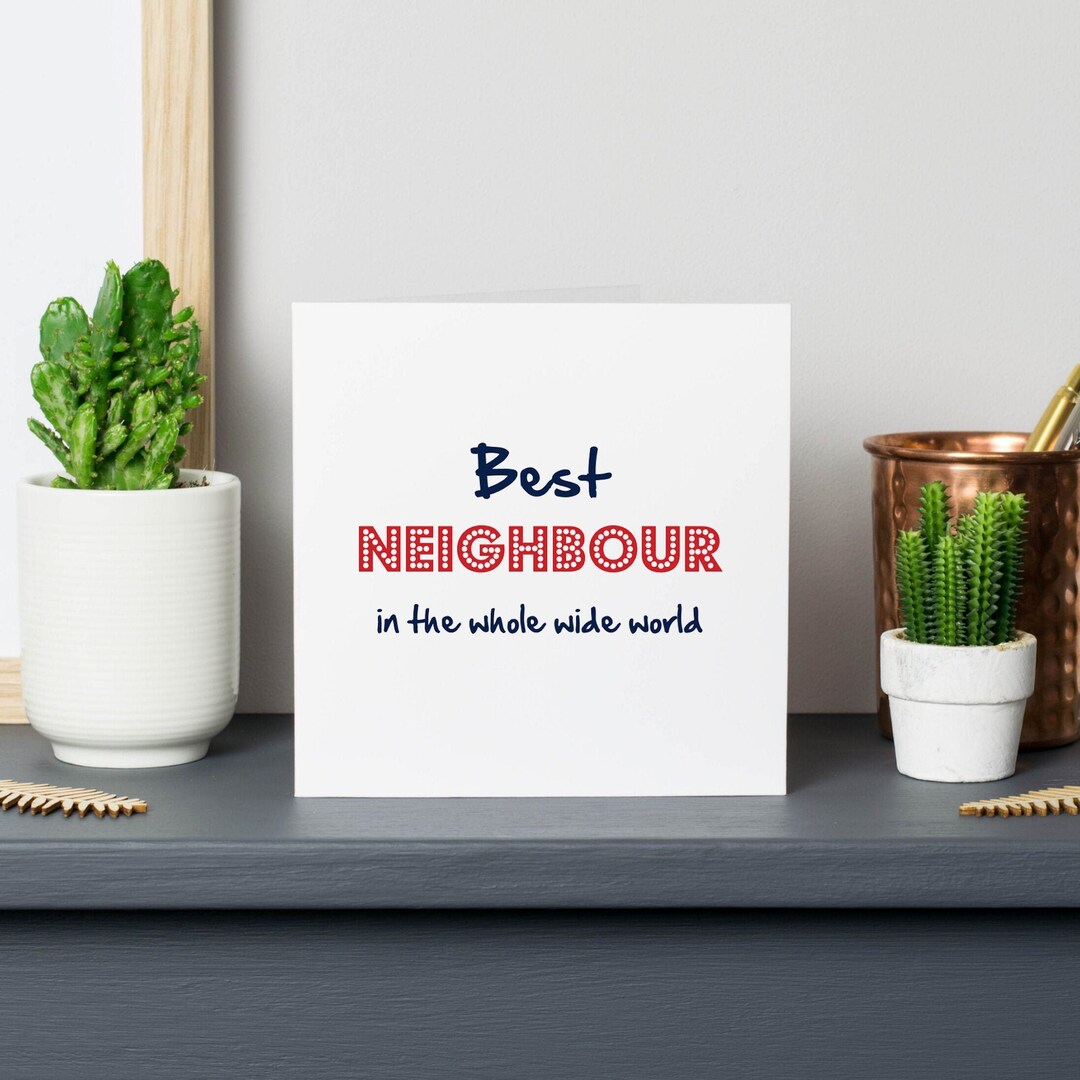 Best Neighbour Card Neighbour Cards Shmuncki - Etsy
