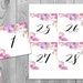Purple Floral Wedding Table Numbers Printable, DIY Table Number Sign ...