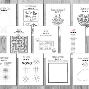 Wedding Kids Activity Book and Coloring, Wedding Kids Table Activities ...