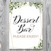 Greenery Dessert Bar Sign, Instant Download, Wedding Dessert Bar Sign ...