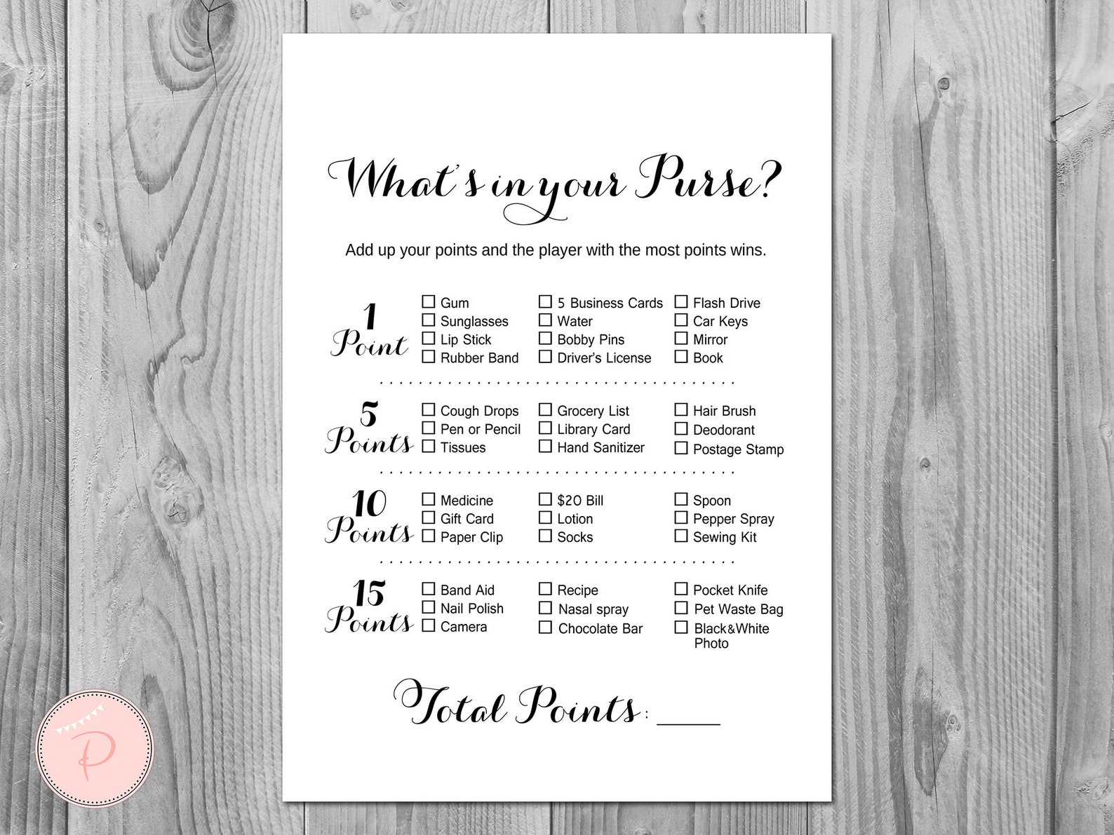 What's in Your Purse Bridal Shower Game Purse Hunt Purse | Etsy