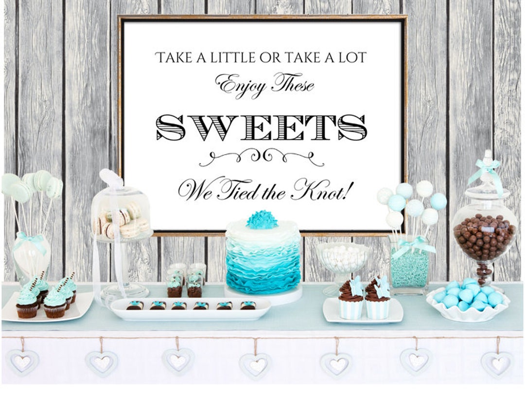 Printable Wedding Dessert Bar Sign, Dessert Table Background, Sweet ...
