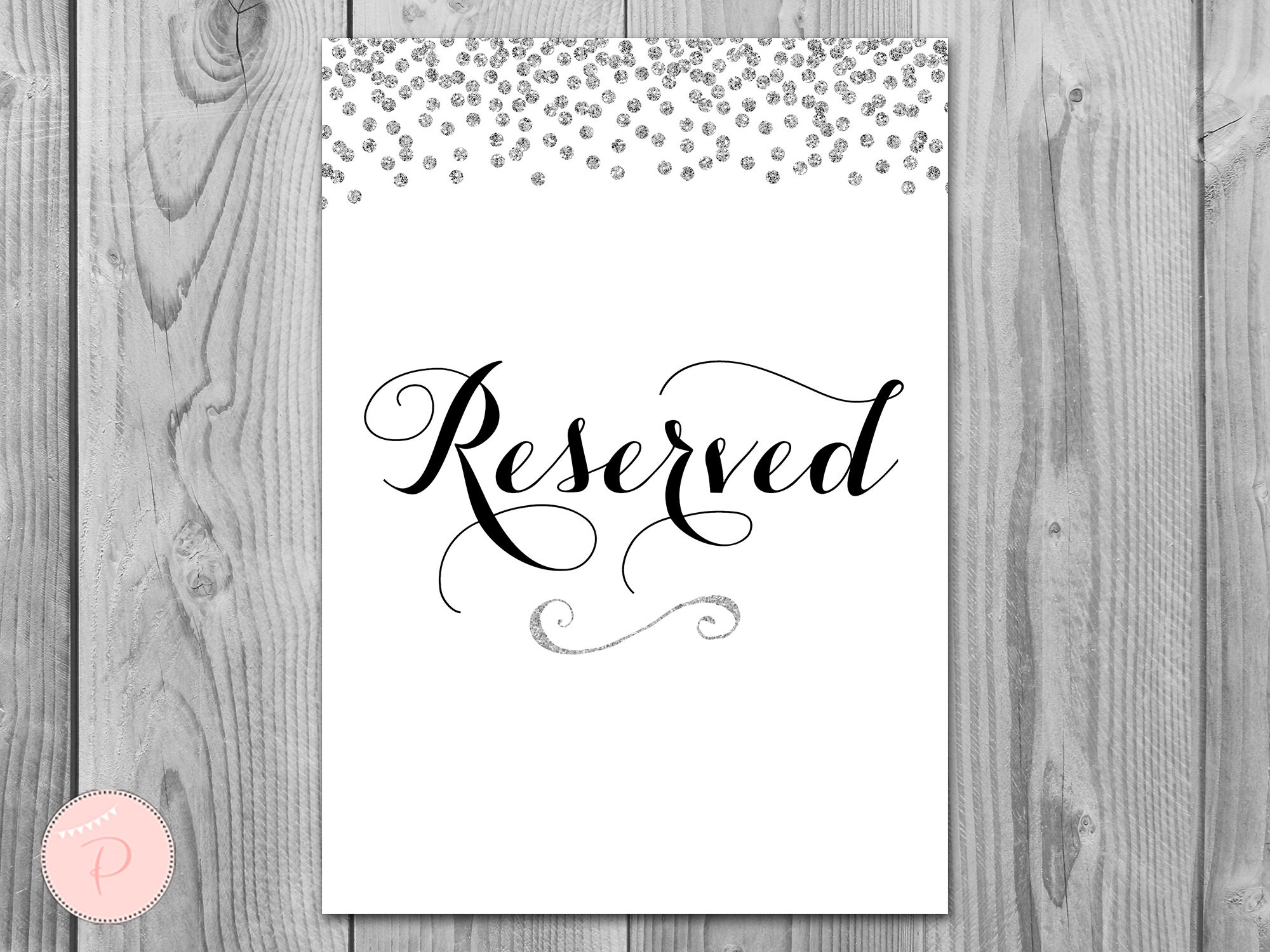 Printable Reserved Sign