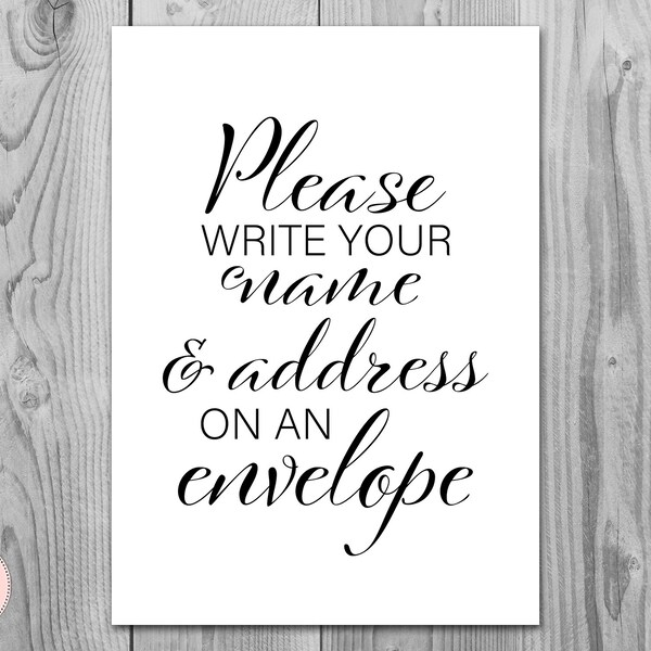Address an Envelope Sign - Etsy