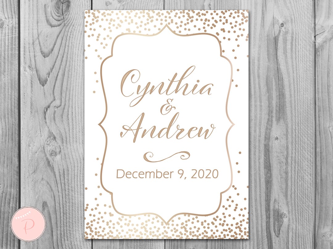 Gold Welcome Sign, Engagement Welcome Sign, Wedding Welcome Sign ...
