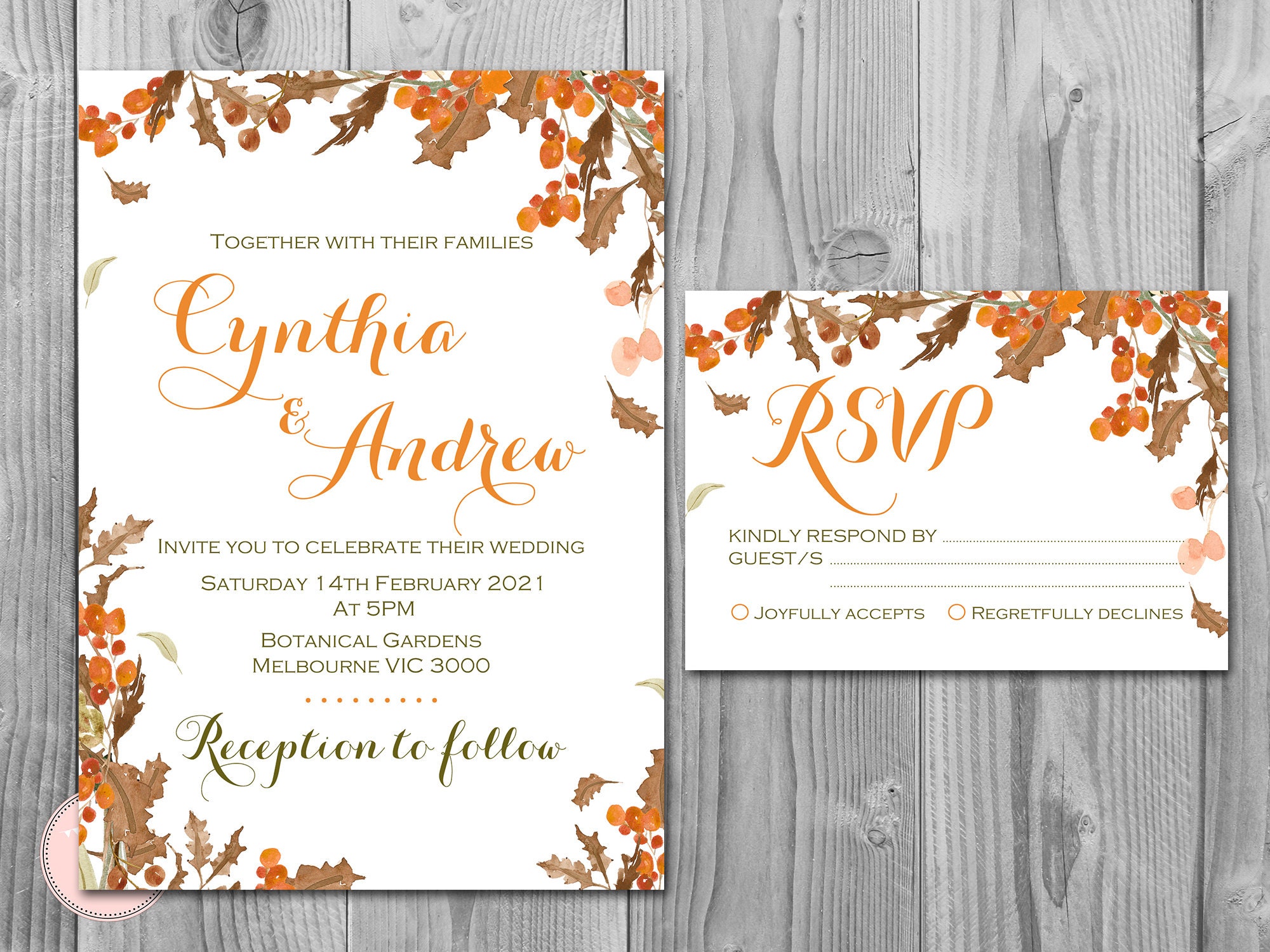 Custom Wedding Invitation Set Invitation Printable Bridal | Etsy