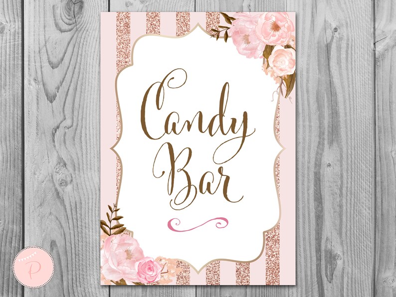 Candy Bar Sign, Instant Download, Wedding Dessert Bar Sign, Wedding ...