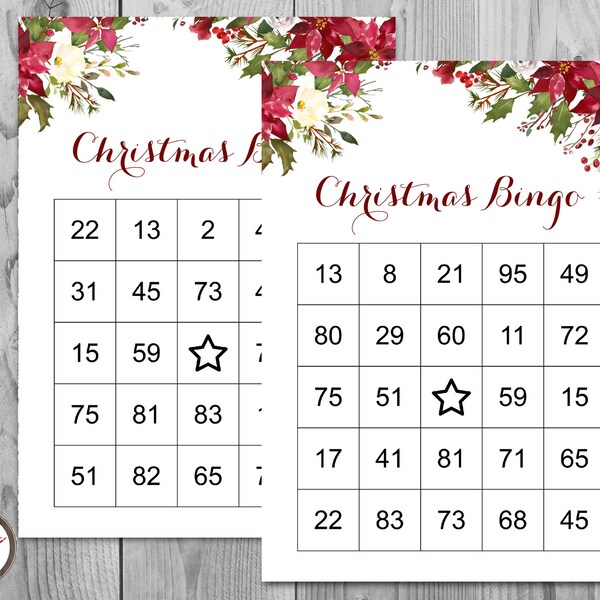 Weihnachten bingo ausdrucken - Etsy.de